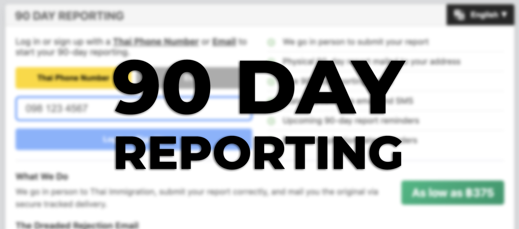 90 Day Reporting - Thailand